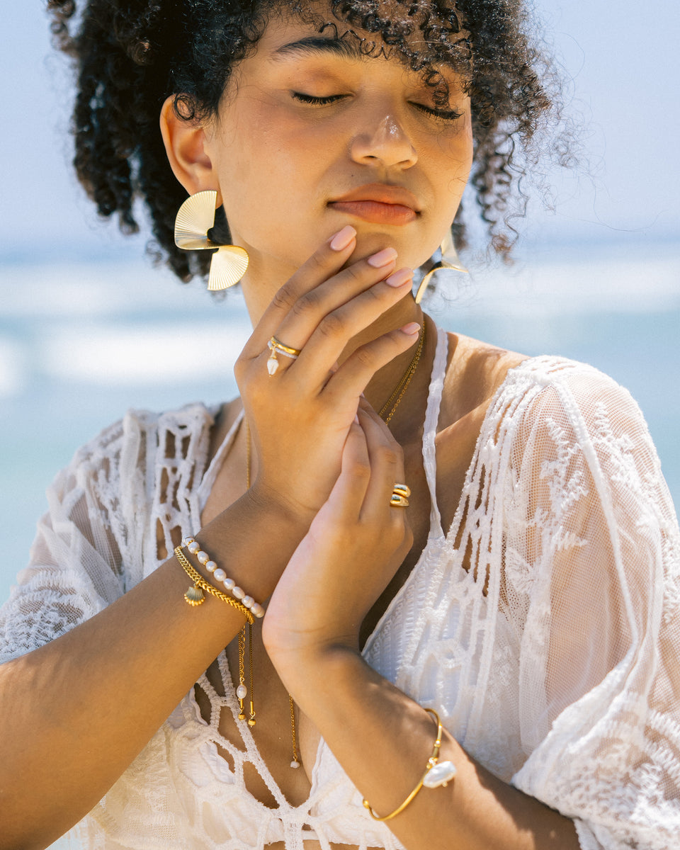 Chunky Braided Chain Bracelet with Cascara Charm – ISLA.PH