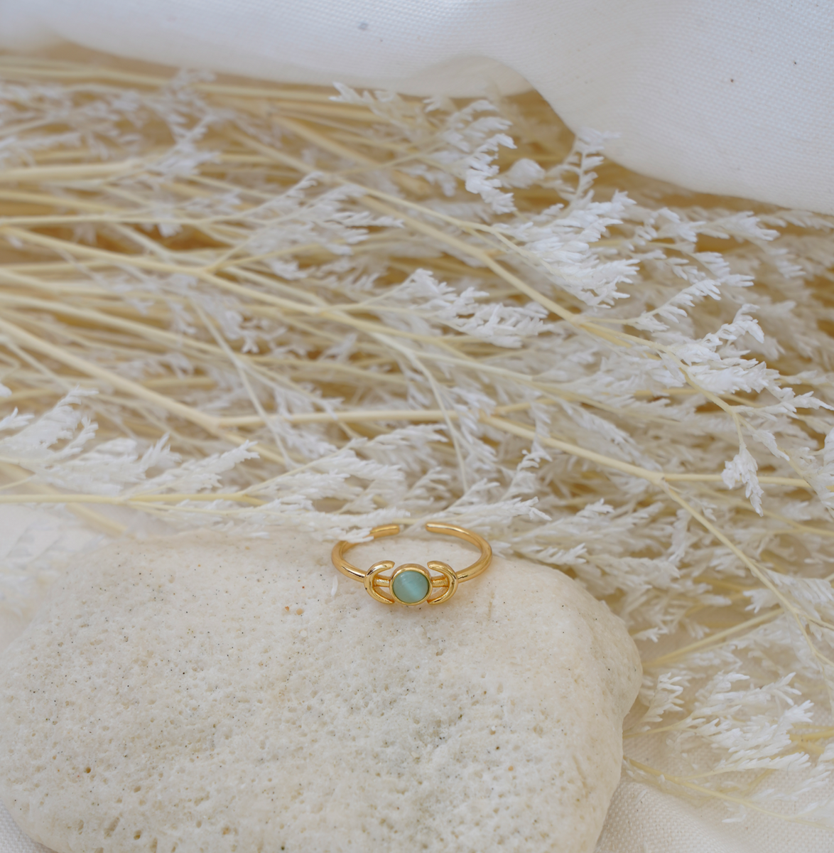 Lunares Adjustable Blue Opal Beach-Proof Ring – ISLA.PH