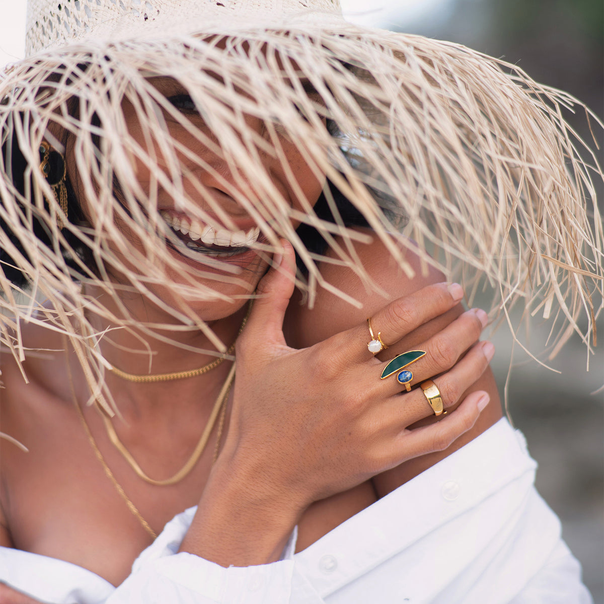 "Luna" Baroque Pearl Adjustable Ring, Gold Vermeil / Silver – ISLA.PH