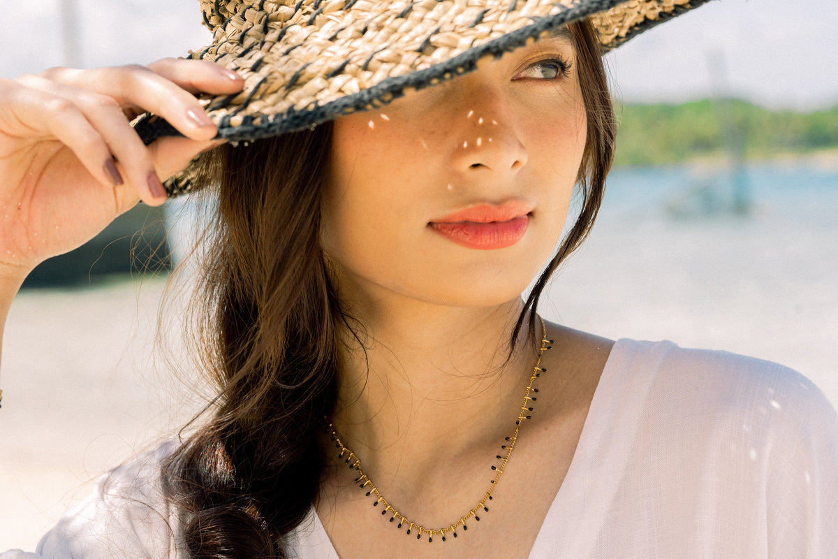 “Raya” Beach-Proof Necklace (Black) – ISLA.PH