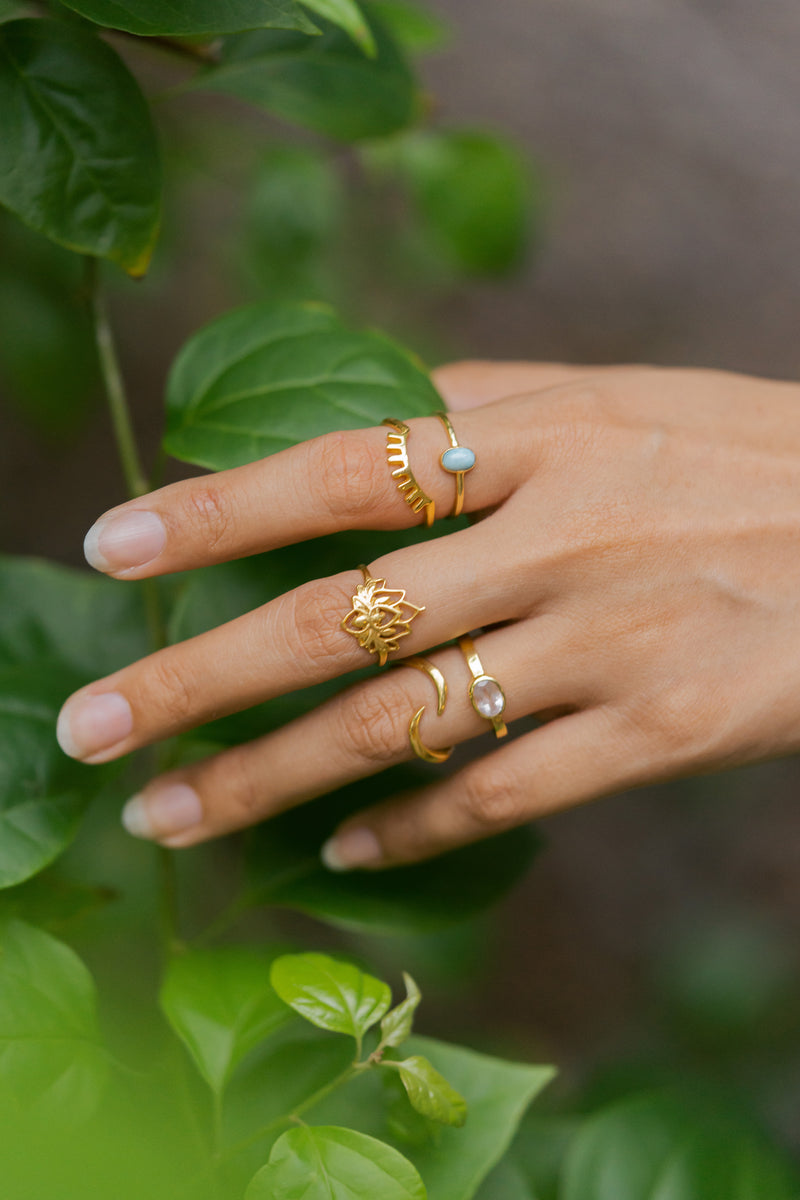 Kamala Beach-Proof Lotus Ring – ISLA.PH