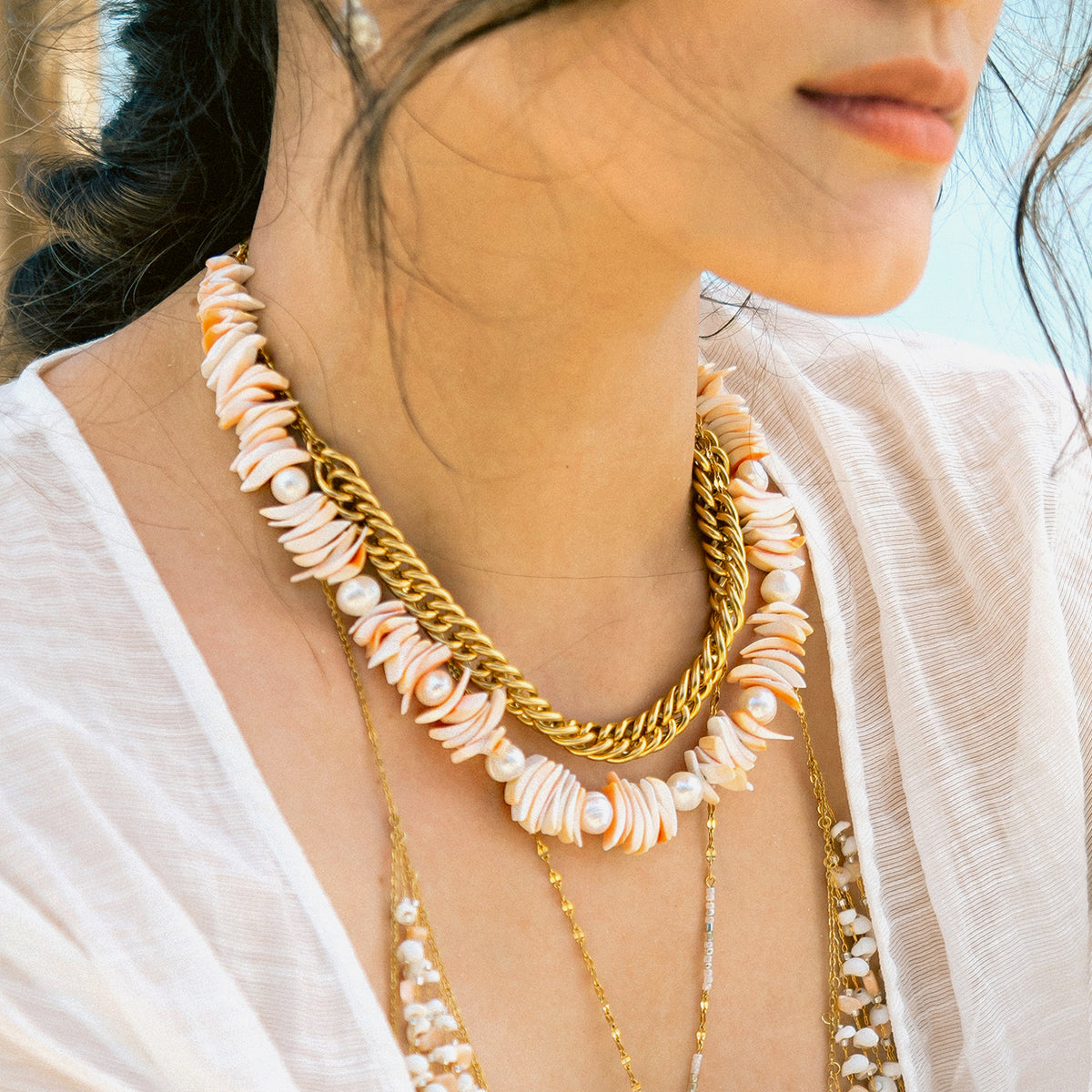 Nu Sunset Shells & Pearls Necklace – ISLA.PH