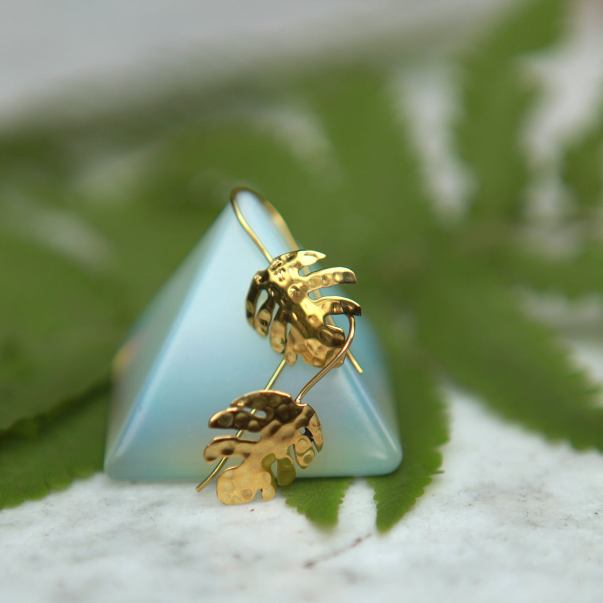 Isla Mini Monstera Earrings – ISLA.PH